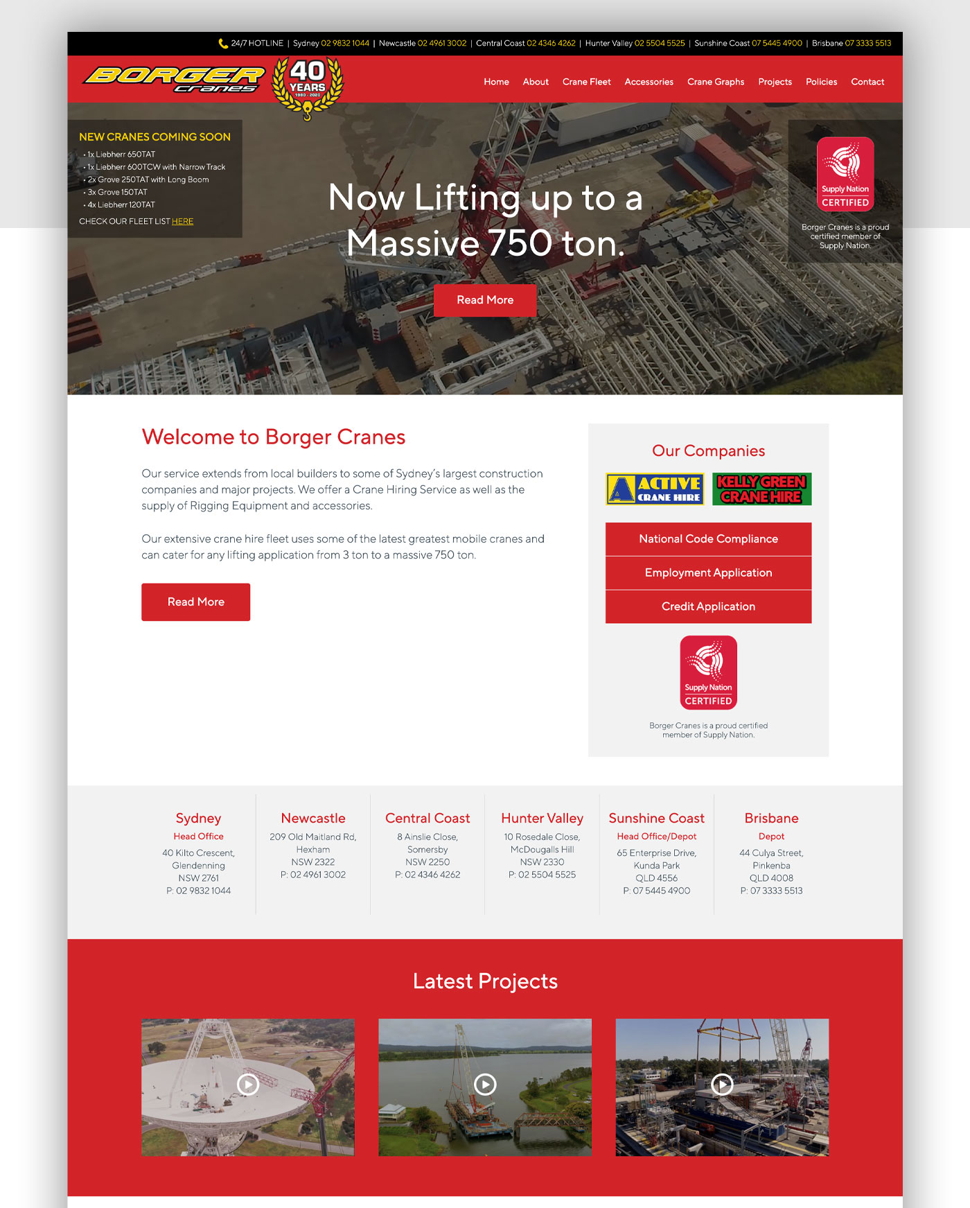 Borger Cranes | Web Design | Thomas Marsden Advertising